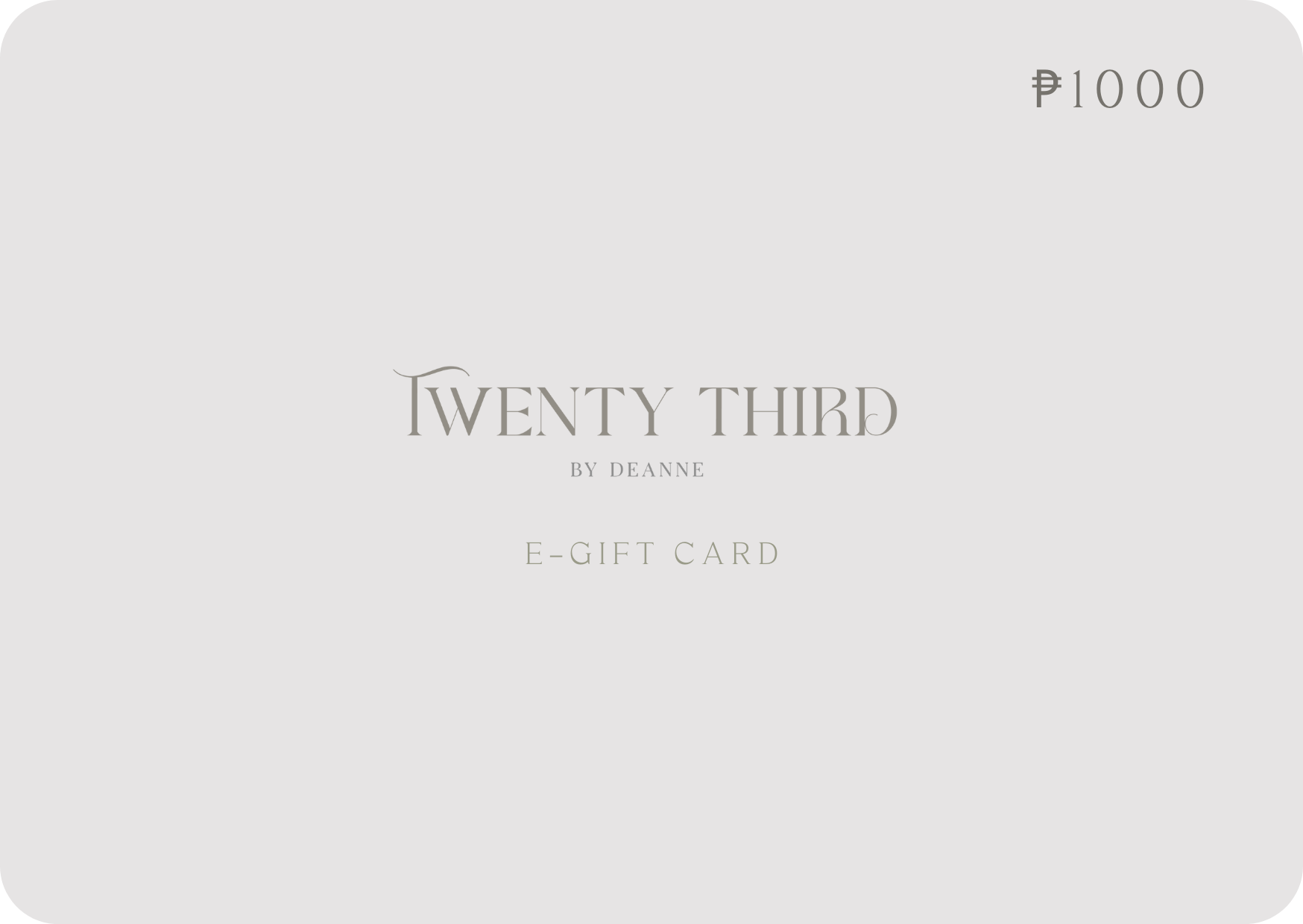 E-Gift Cards – Twenty Third
